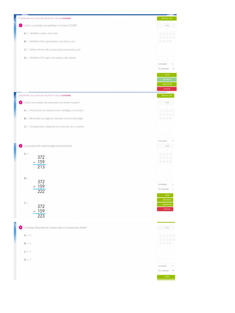 Evaluación Mate Nov. | PDF