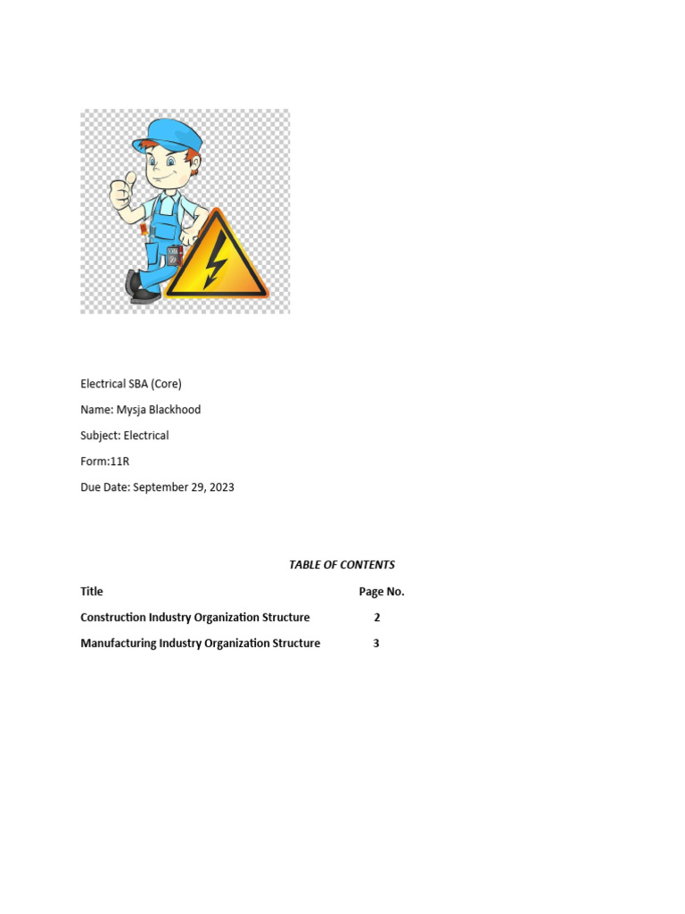 Electrical sba (core [A]) Mysja Blackhood | Download Free PDF ...
