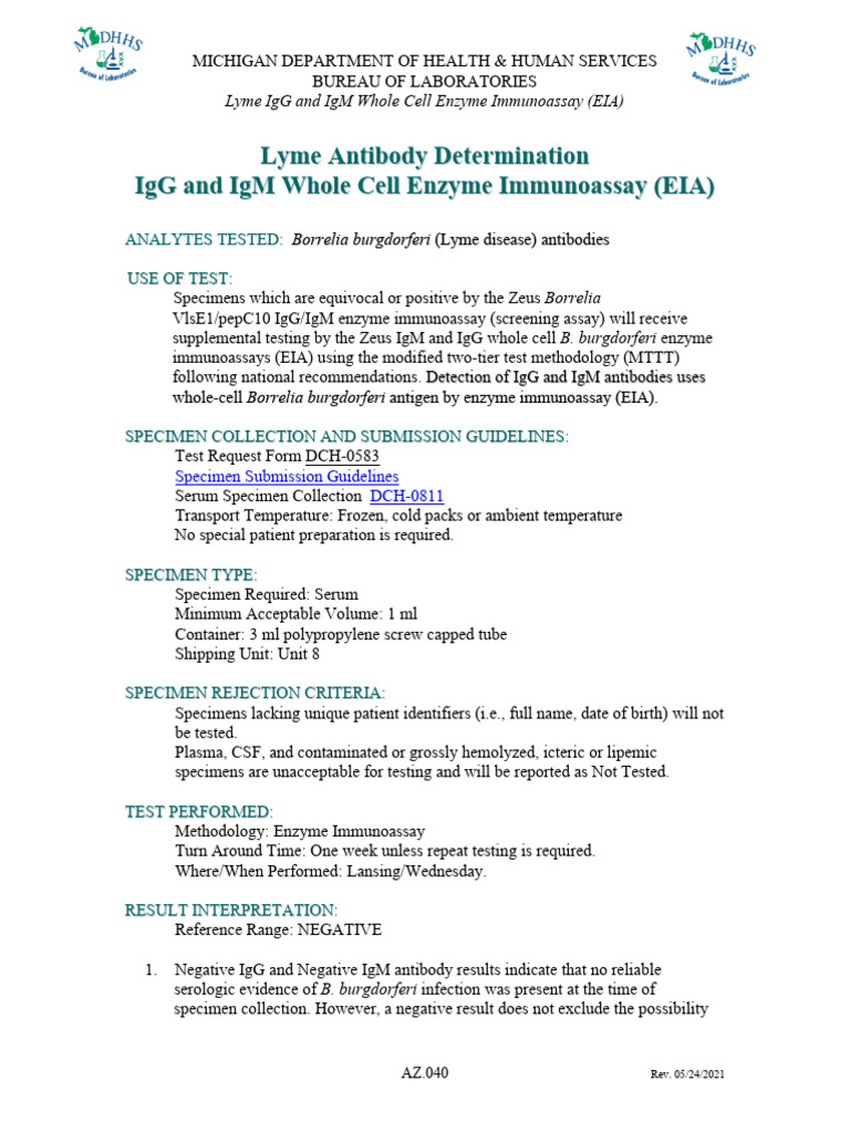 Inbound 1921883130479709420 | PDF | Lyme Disease | Elisa