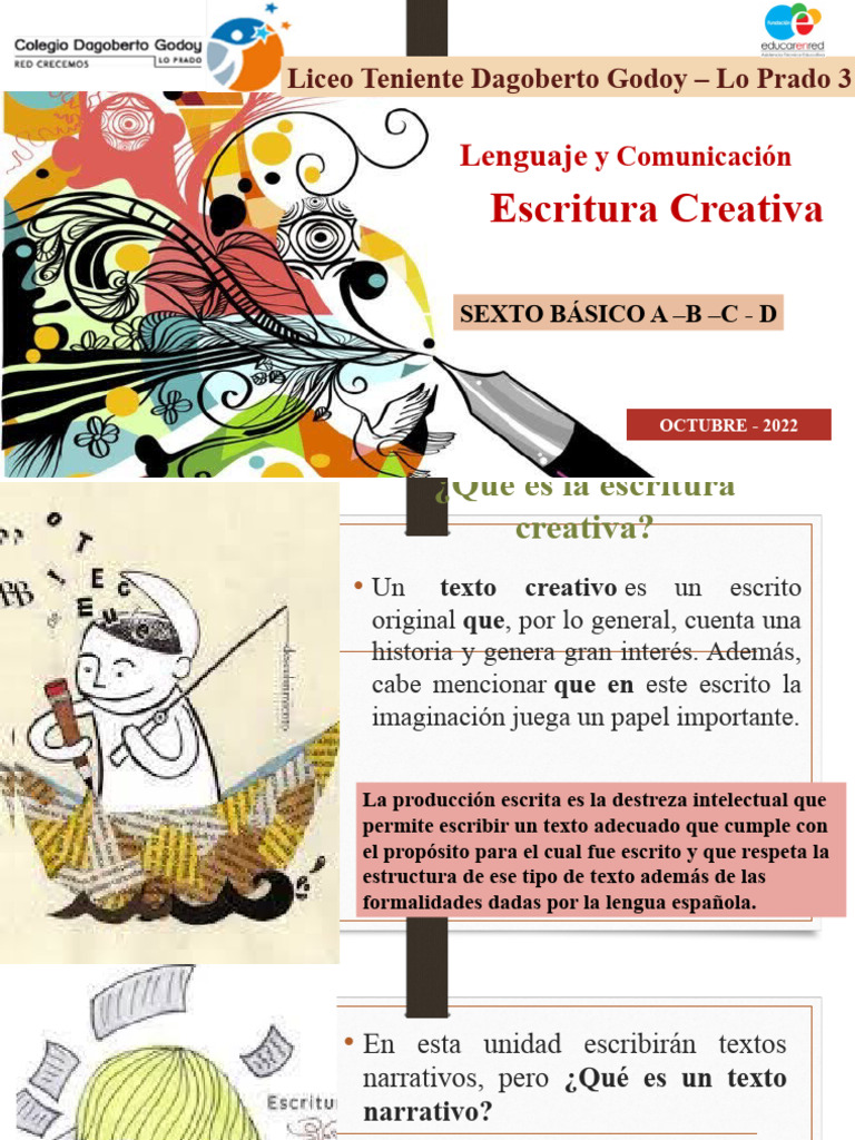 Guía de Escritura Creativa Narrativa | PDF | Narración | Cuentos