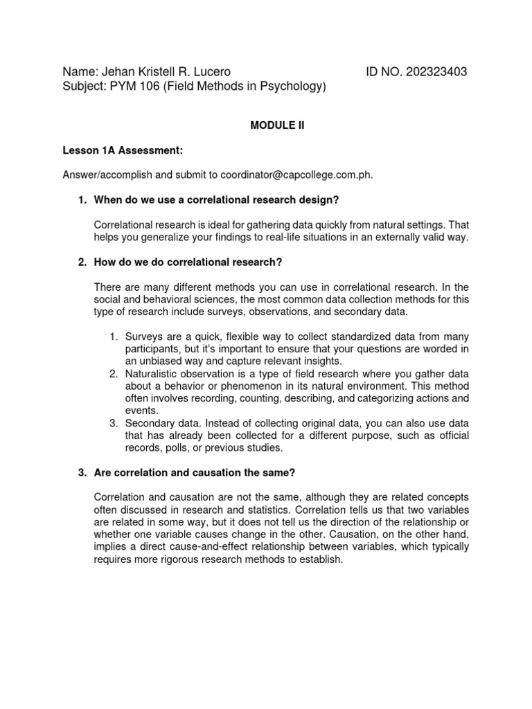 Module II | PDF | Experiment | Causality
