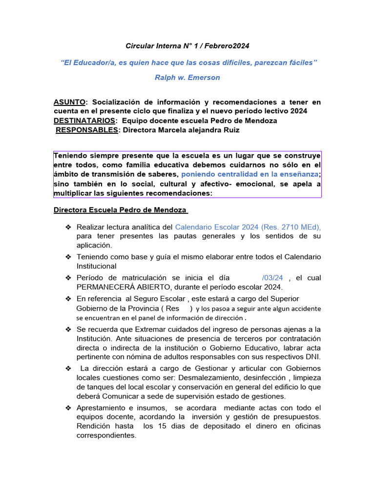 Circular Interna N2 | PDF