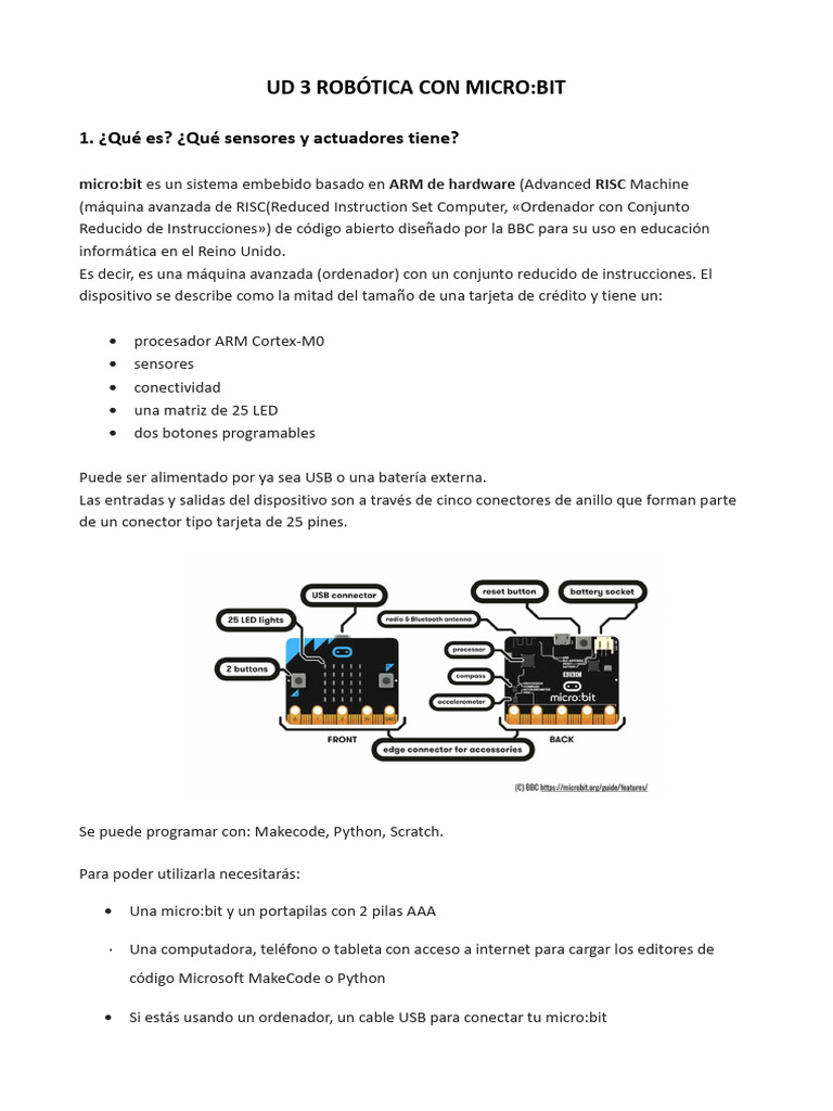 03.microbit Introducción y Ejercicios Previos | PDF | Equipo de oficina ...