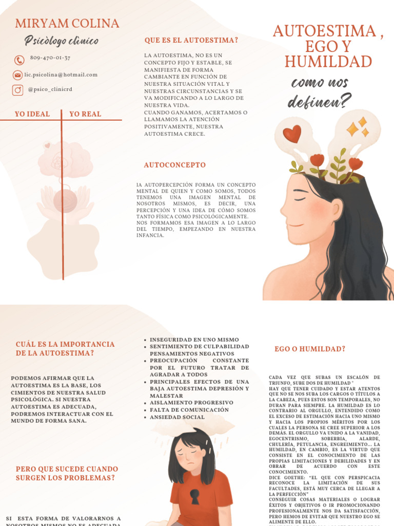 Brochure | PDF | Autoestima | Orgullo
