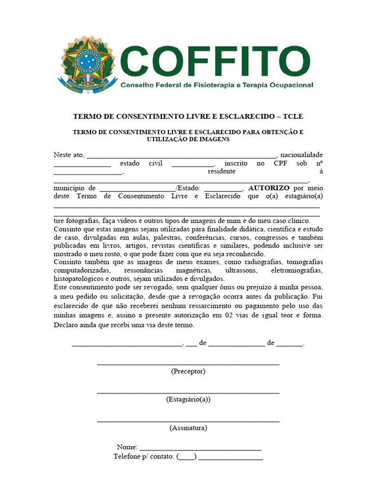 TCLE - Uso de Imagens | PDF