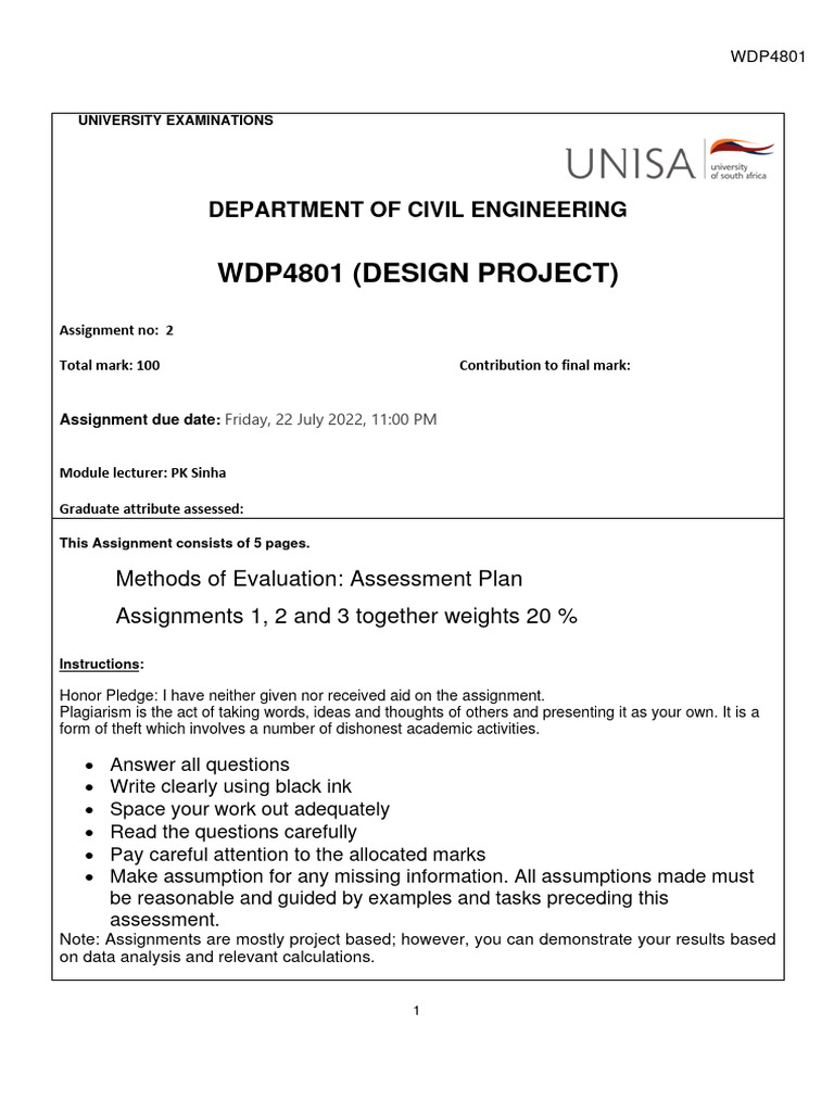 Assignments 2 WDP4801 2022 | PDF