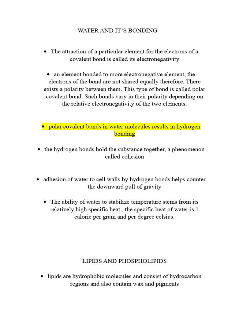 Biology - Unit 1 (Chemistry of Life) | PDF | Carbohydrates | Glucose