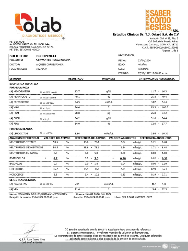 Olab KCP 19273437 | PDF | Lipoproteína | Lipoproteína de alta densidad