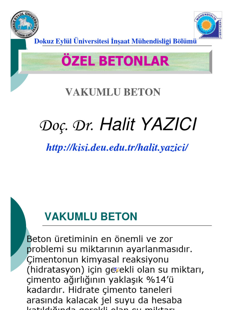 Vakumlu Beton o o Zel Betonlar Zel Beton | PDF