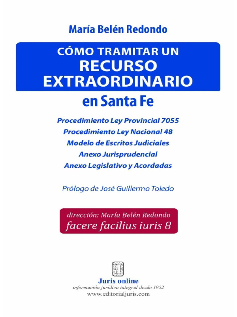 Como Tramitar Un Recurso Extrao - Maria Belen Redondo | PDF