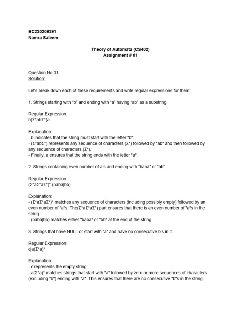 BC230209391 (CS402) Assignment # 01 | PDF BC230209391 (CS402) Assignment # 01 | PDF