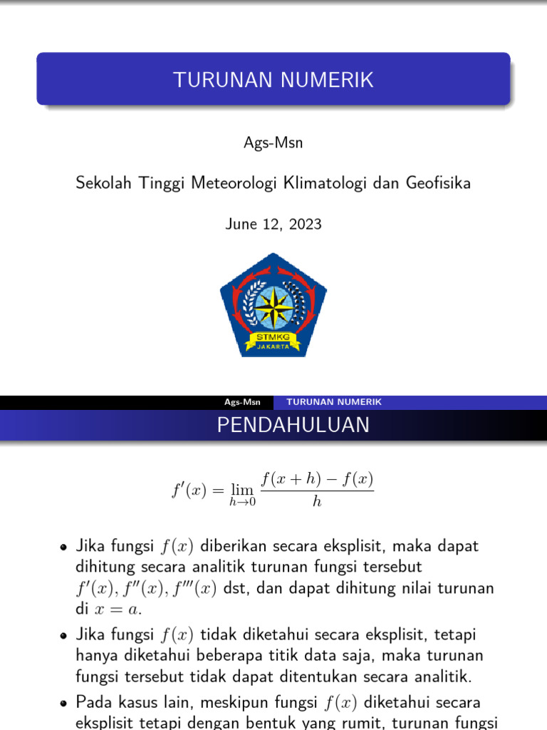 Turunan Numerik | PDF