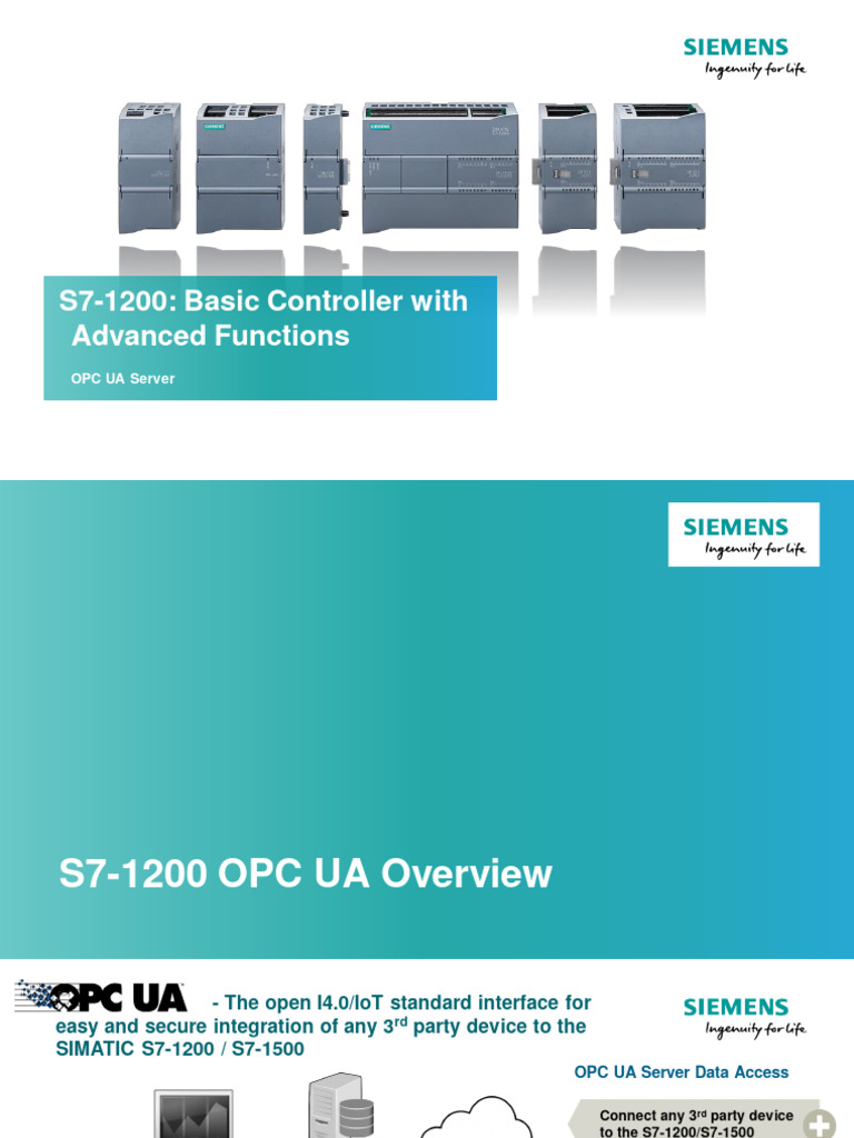 OPC UA_S7-1200 07 Integrated OPC UA Server | Download Free PDF | Computing | Computer Engineering