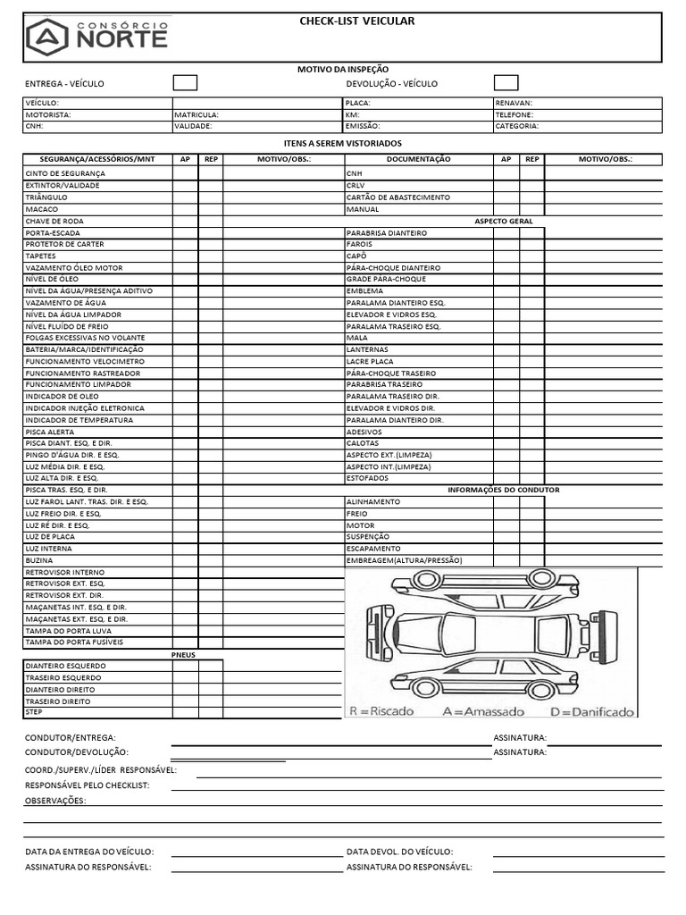Checklist Diario Veicular | PDF | Tecnologias automotivas | Tecnologia ...