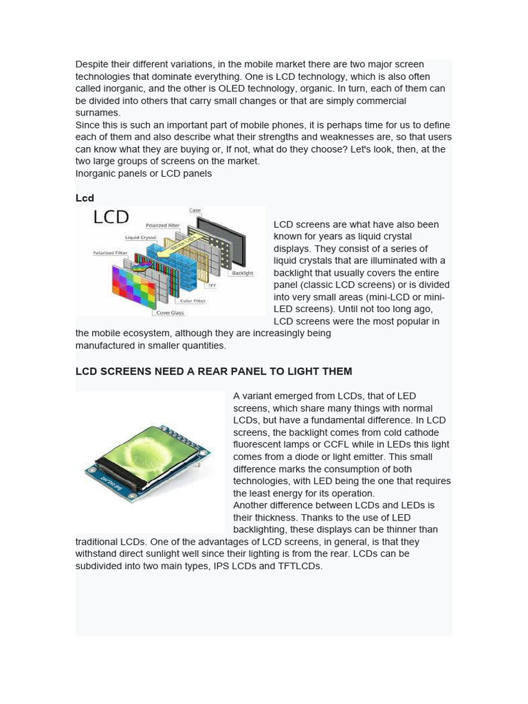 Tarea Luis Expocision Ingglres | PDF | Computer Monitor | Liquid Crystal Display