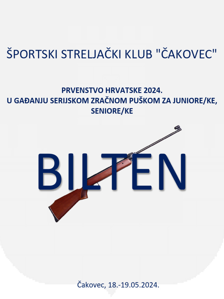 1016 - Bilten - Bilten Prvenstva Hrvatske 2024 | PDF