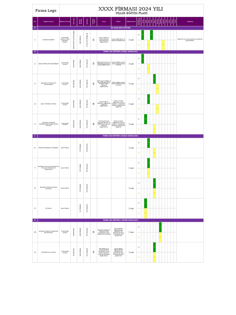 Yillik Eği̇ti̇m Plani | PDF