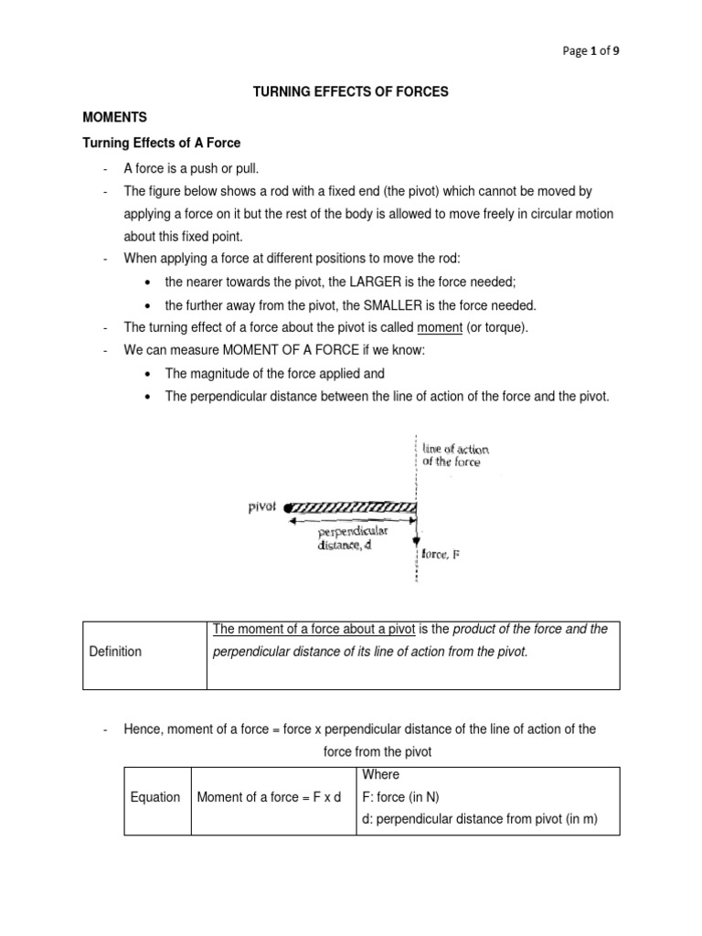 MOMENT | PDF | Torque | Force