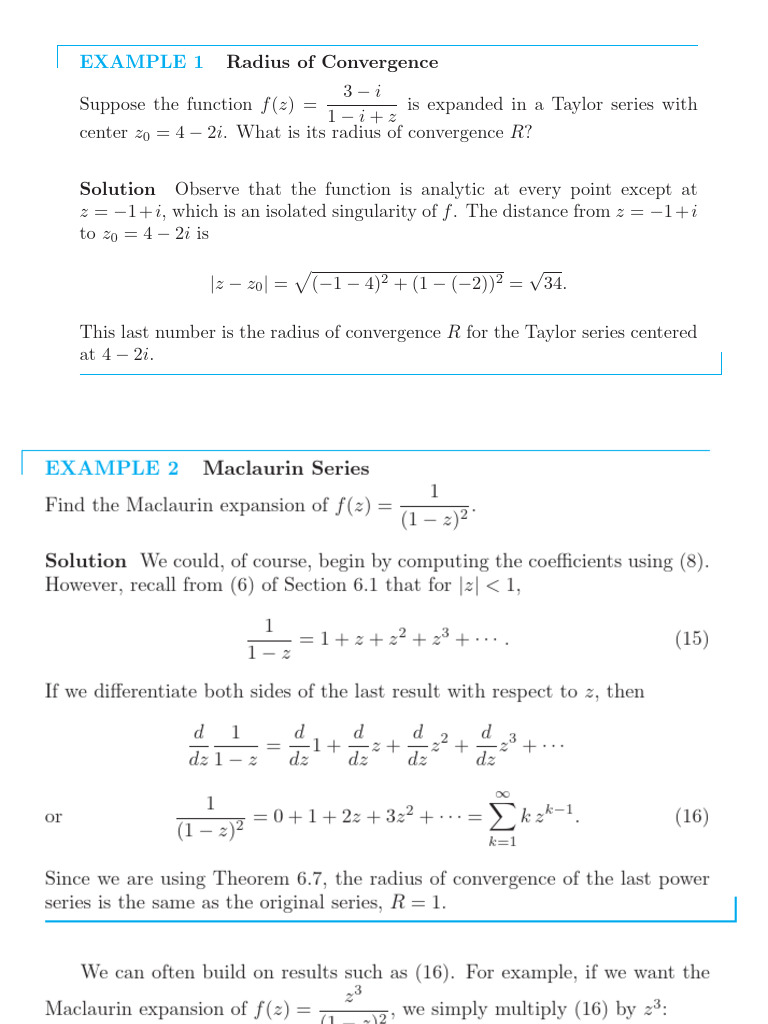 Primjeri Tejlor | Download Free PDF | Mathematical Analysis | Complex Analysis