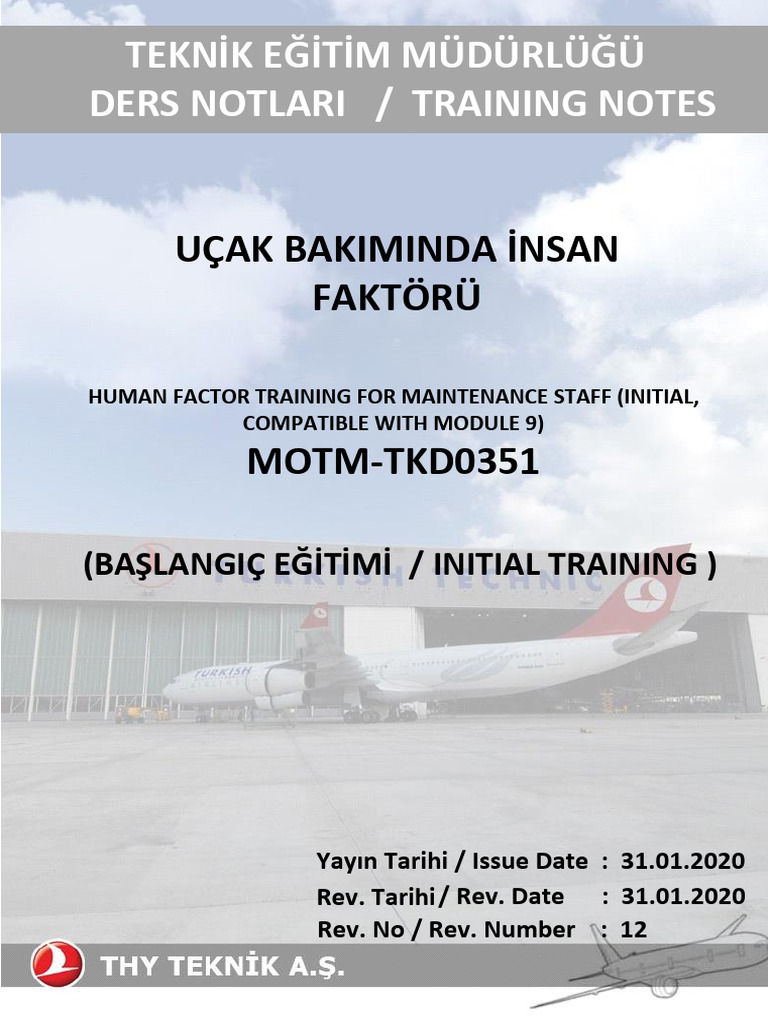 2020 Thy Technic, Human Factor Training For Maintenance Staff (Initial ...