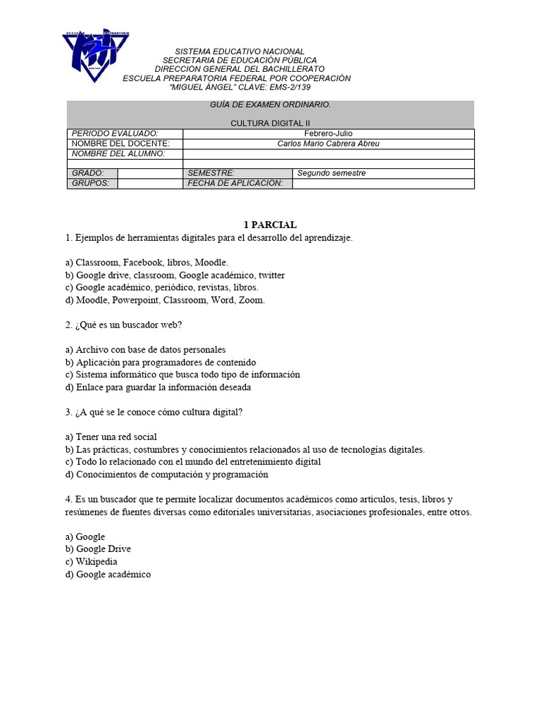 Guia de Estudio Cultura Digital Ii | PDF | Internet | HTML