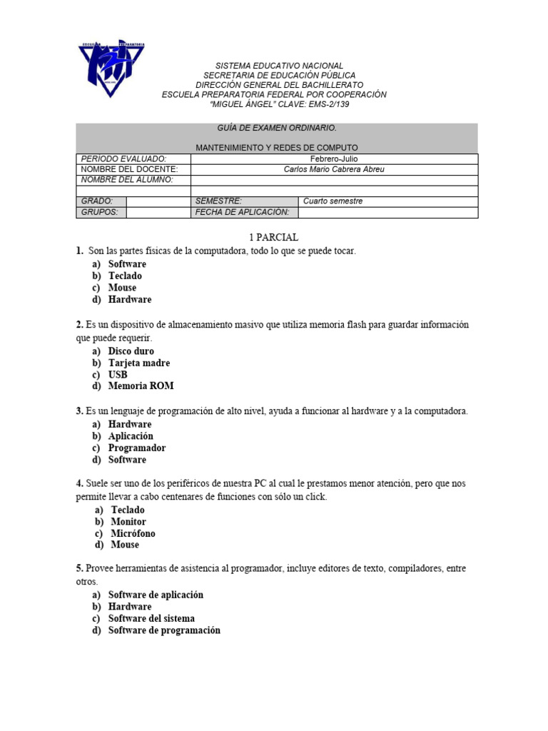 Guia Myrdc | PDF | Hardware de la computadora | Sistema operativo