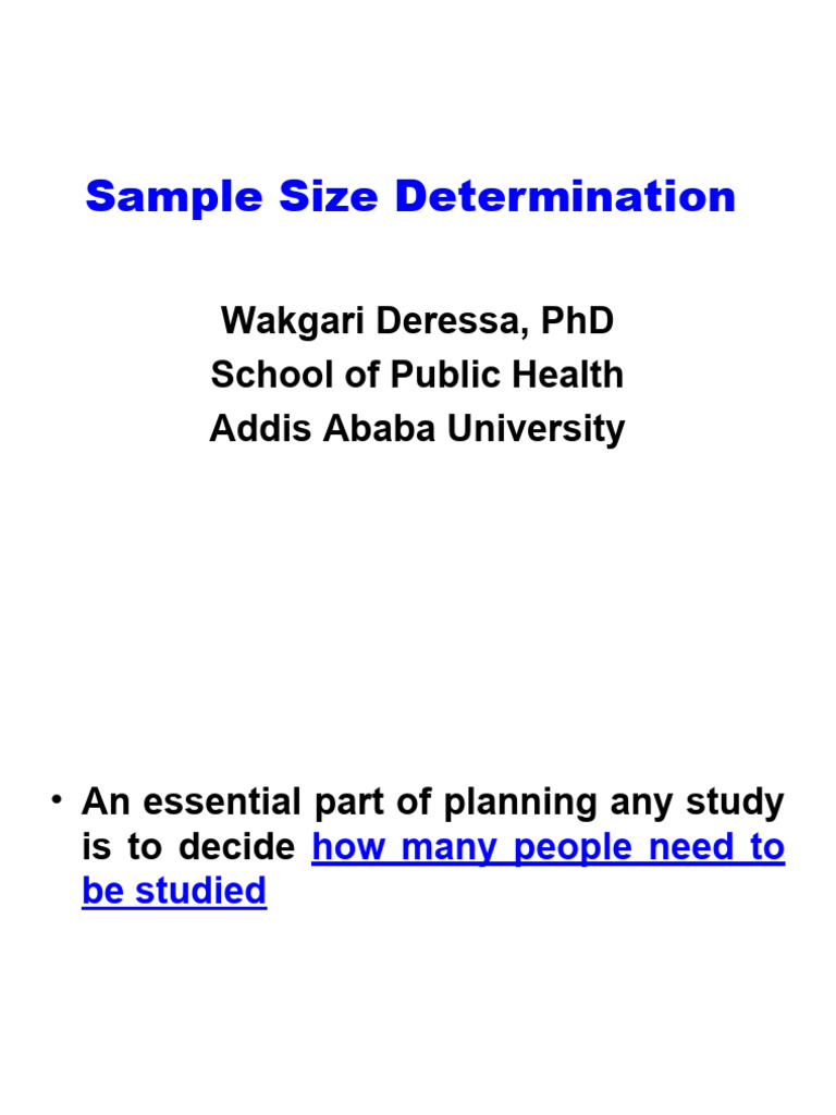 9sample Size Determination Pdf Sample Size Determination Type I 9152