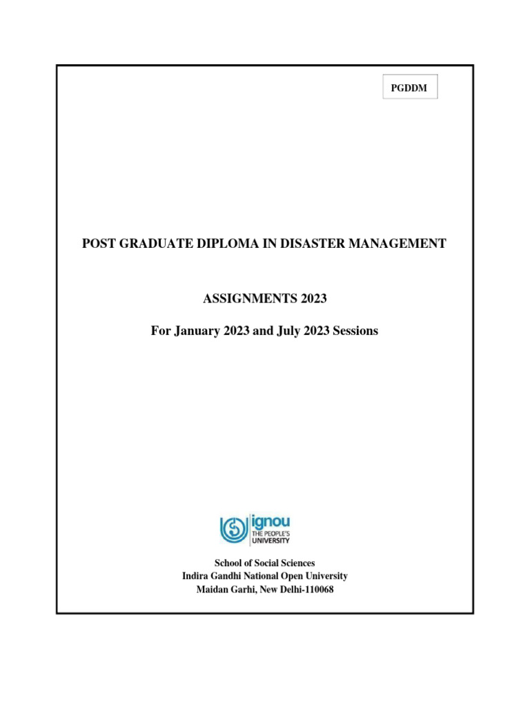Assignments of PGDDM 2023 Intial Pages | PDF | Risk | Risk Assessment