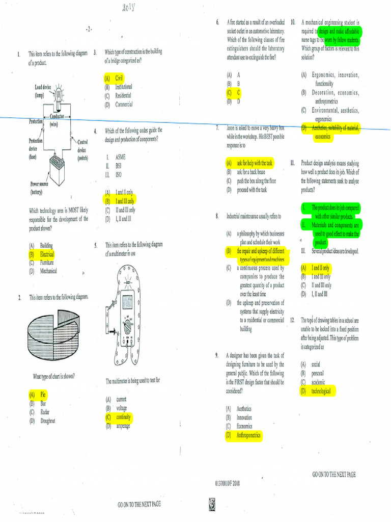 Paper 1 - 2018 EET - Solution Guide (1) | PDF