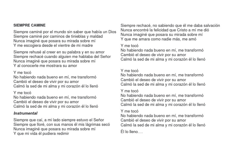 Siempre Camine | PDF