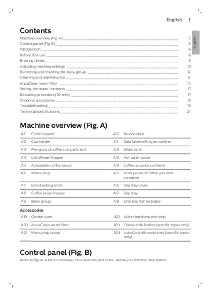 Manual de Usuario Philips Series 2200 EP2221 (Español - 298 Páginas) | PDF