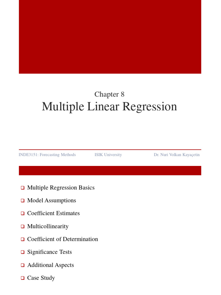 3151 08 MultiReg | PDF | Linear Regression | Multicollinearity