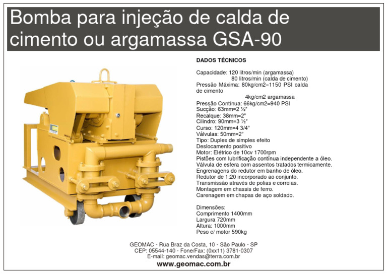 Bomba GSA-90 - Informações | PDF