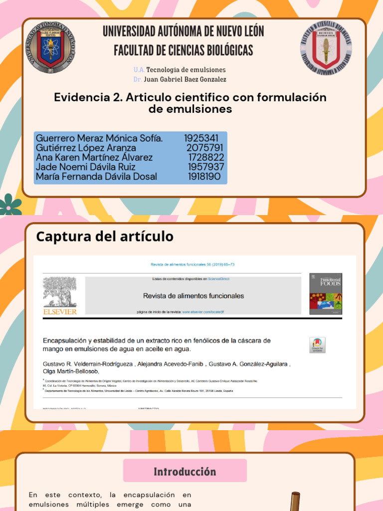 Evidencia2 Emulsiones | PDF | Emulsión | Maíz