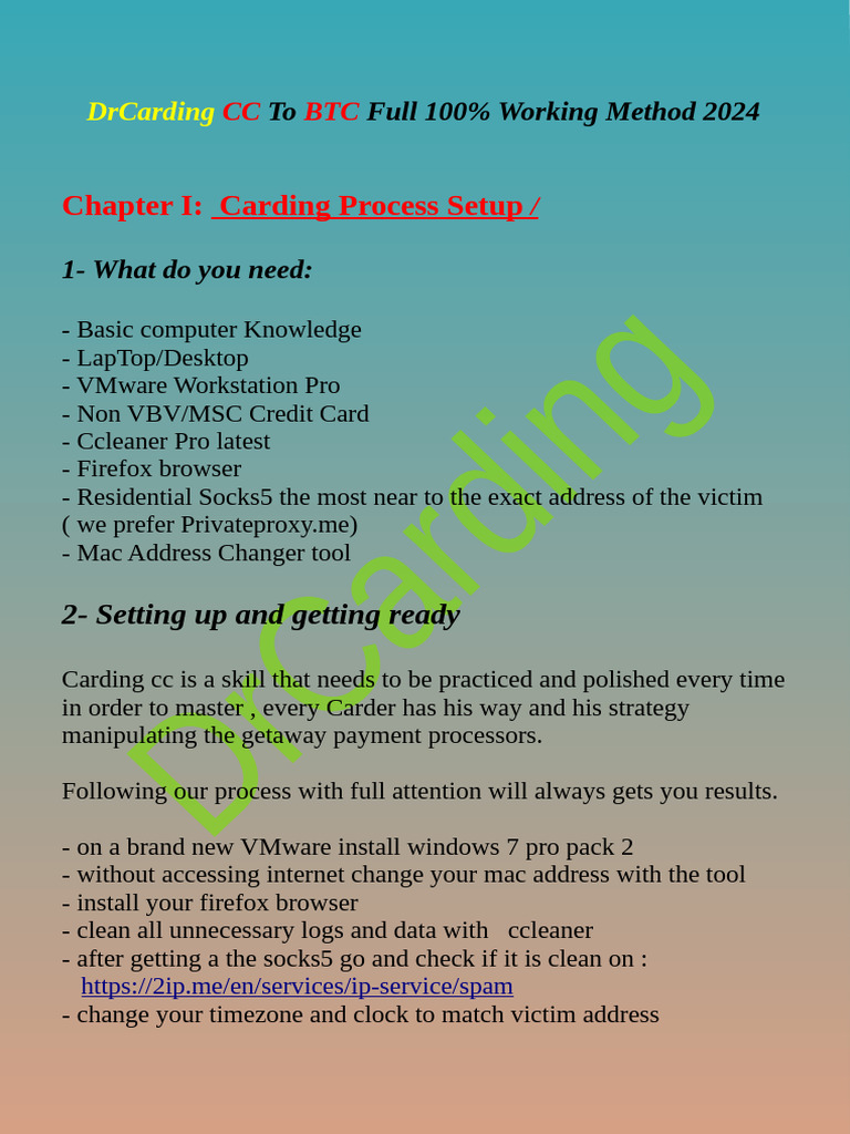 DrCarding CC To BTC Full 100% Working 2024 | PDF | Computing | Computer ...