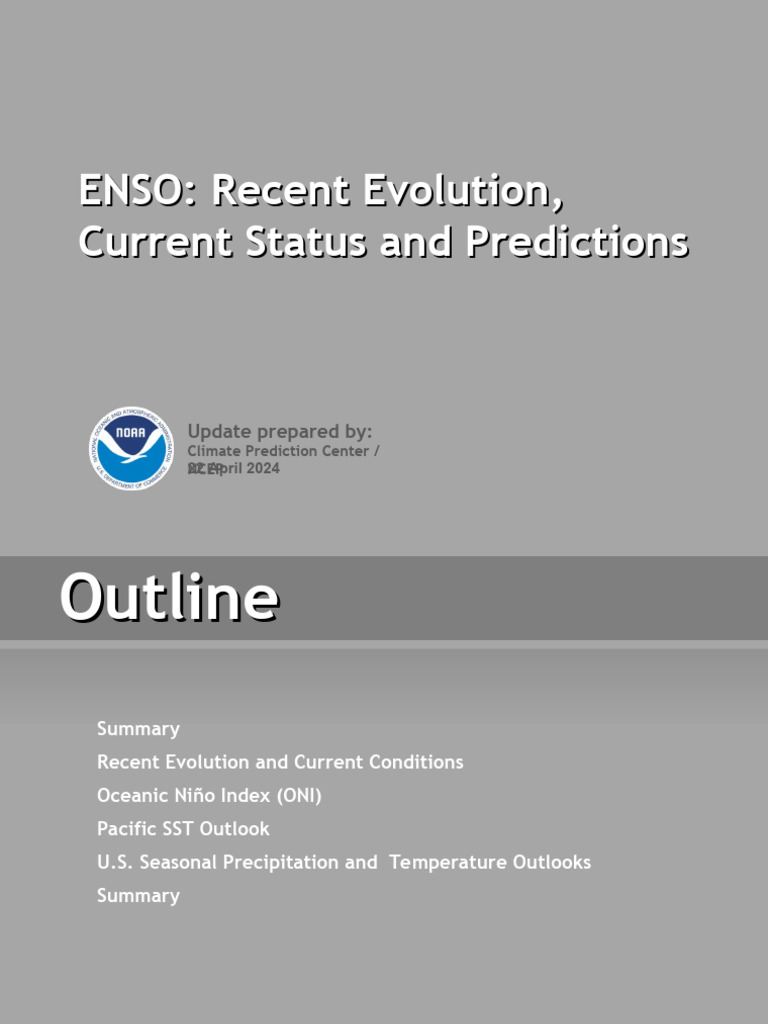 ENSO April 2024: Status and Predictions | PDF | Sea Surface Temperature ...