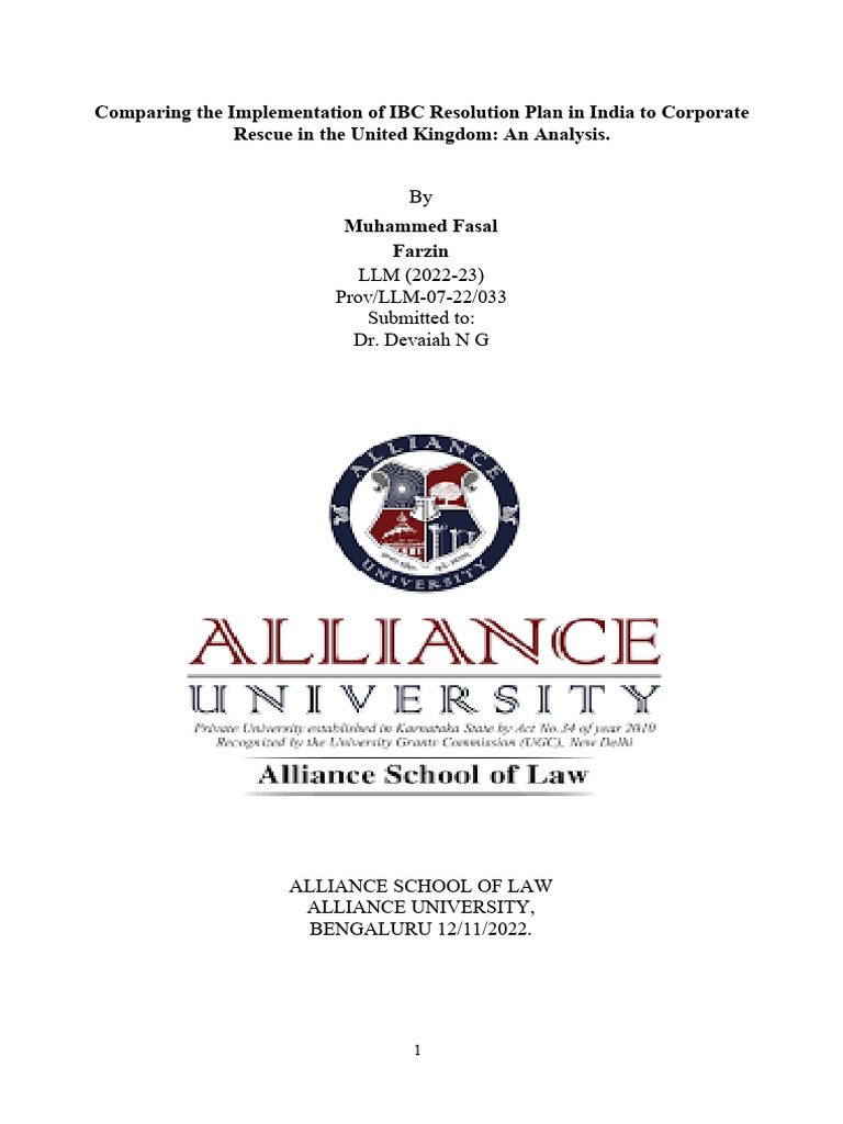 Dissertation FINAL DRAFT (Revised) | PDF | Bankruptcy | Insolvency