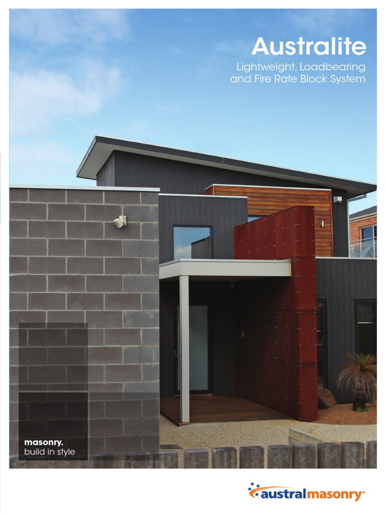 Australite - BROCHURE WITH NOTES | PDF | Masonry | Building Engineering