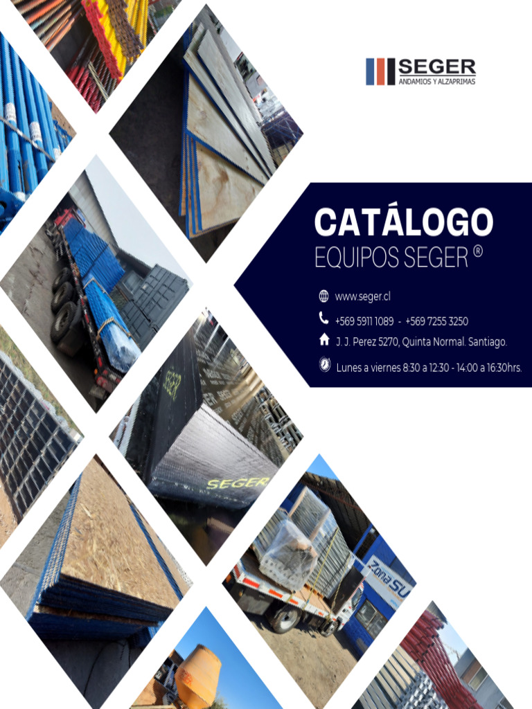 Catálogo SEGER | Descargar gratis PDF | Andamio | Equipos de construcción