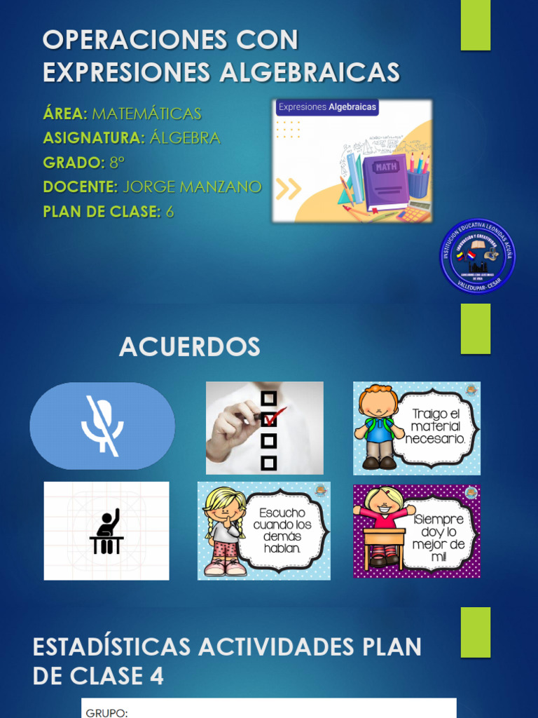 Operaciones Con Expresiones Algebraicas 8B - 1 | PDF | Geometría euclidiana | Geometría del ...