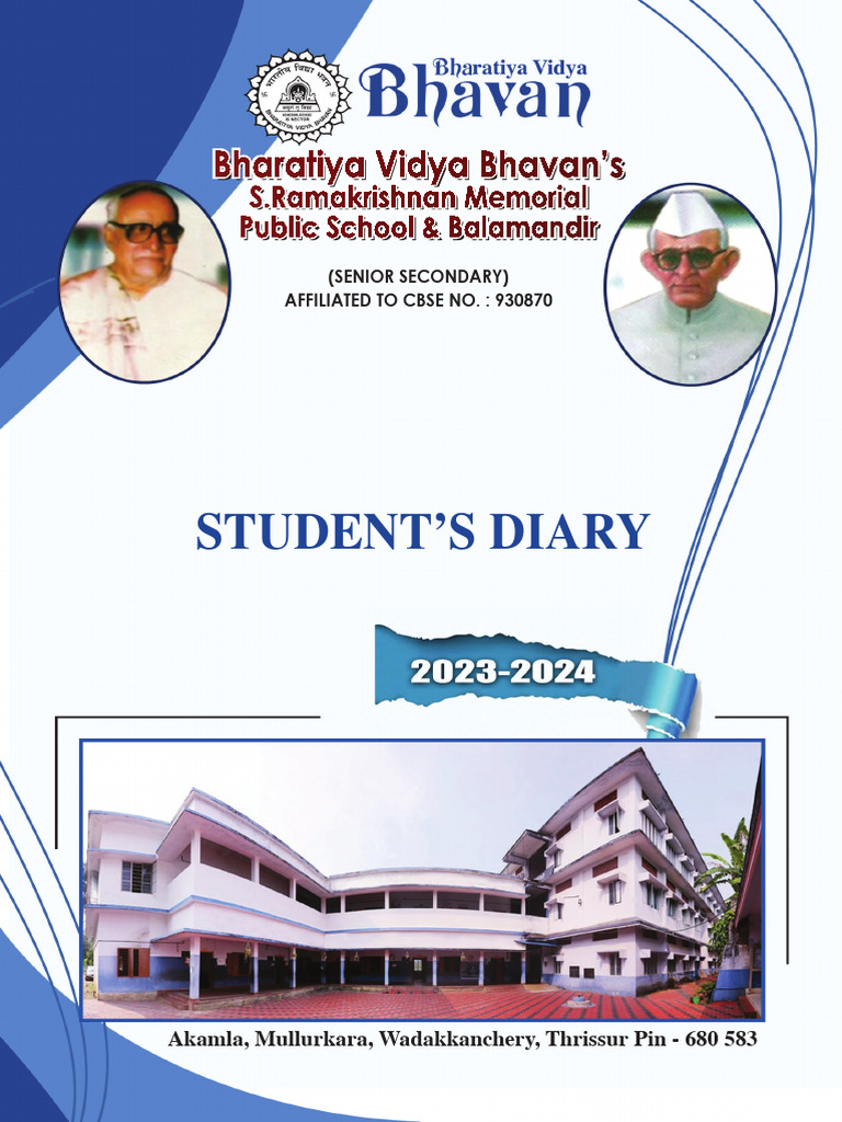 Bhavans-2023-24-student's-diary | PDF