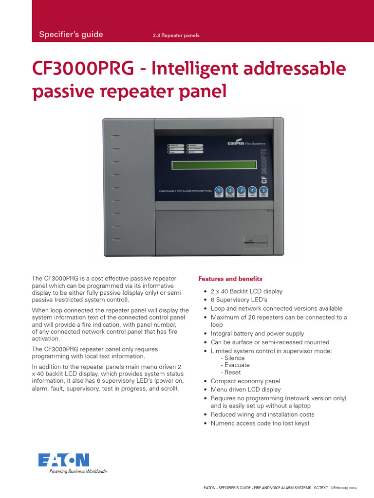 Painel Repetidor - CF3000-PRG | PDF | Power Supply | Electronics