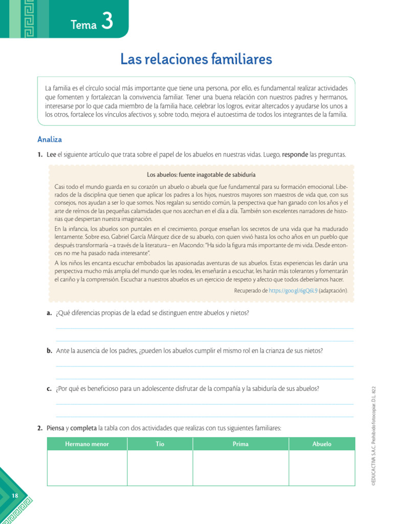 Rol Vital de los Abuelos en la Familia | PDF | Crecimiento personal y ...