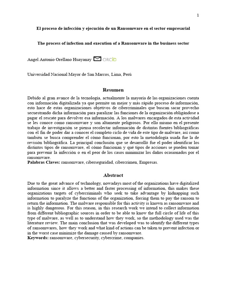 Modelo FASE 1 Ejemplo de Abstract de Proyectos Coneimera Lima 2024 ...