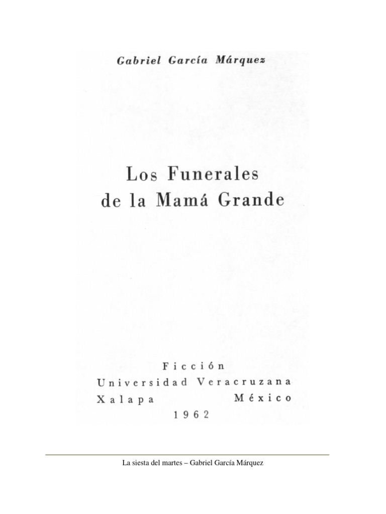 La Siesta Del Martes. Gabriel García Márquez | PDF