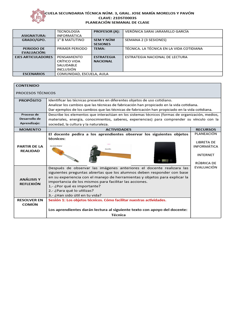 Semana 2 Modificado | PDF | Maestros | Evaluación