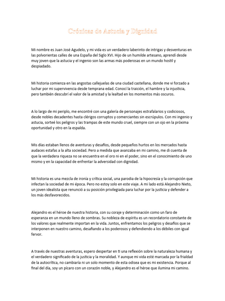 Aventuras de un Pícaro del Siglo XVI | PDF