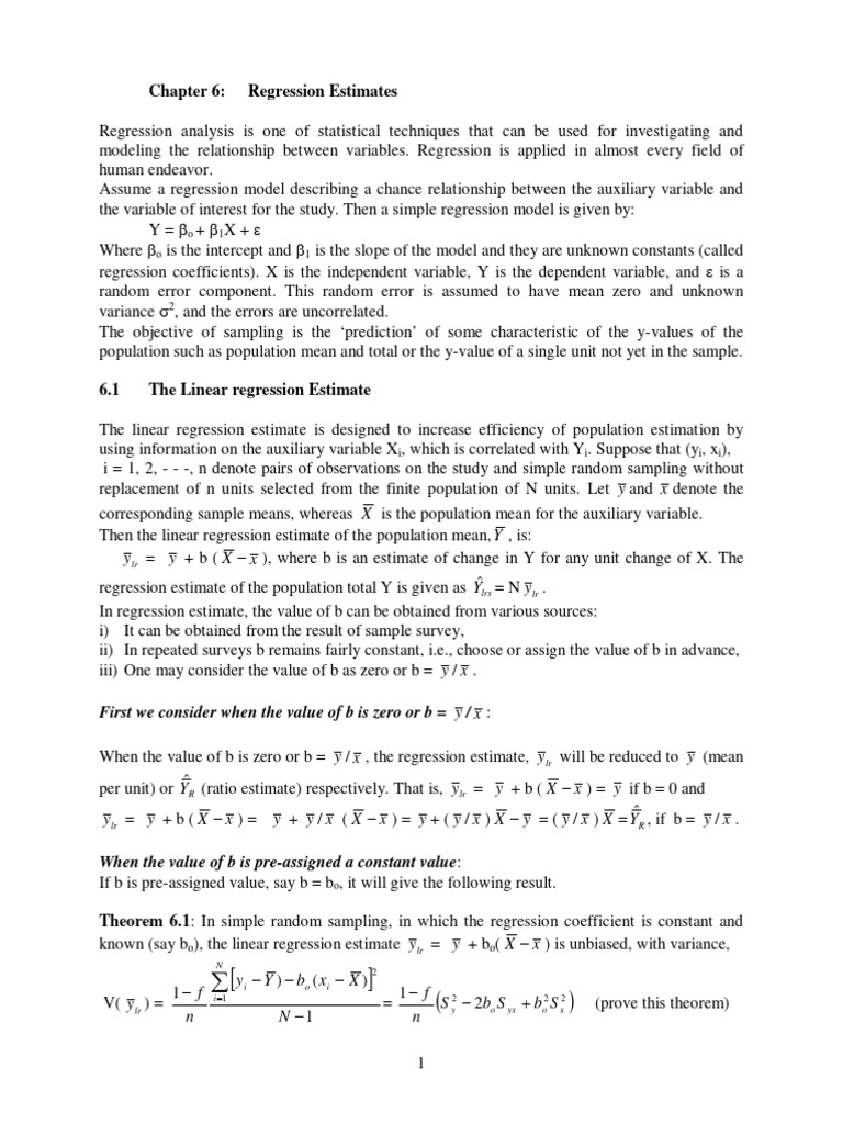 Sampling Unit 6 | PDF | Estimator | Linear Regression
