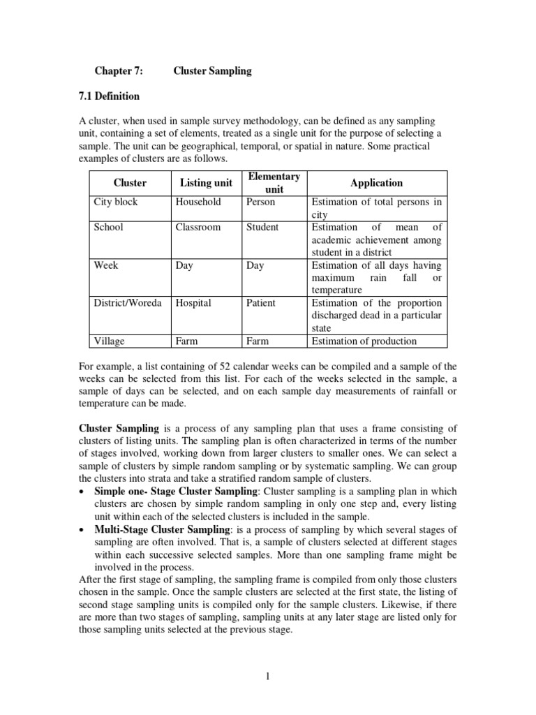 Sampling Unit 7 | PDF | Sampling (Statistics) | Standard Error
