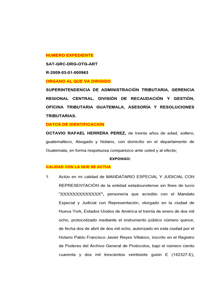 Modelo Recurso de Revocatoria | PDF | Guatemala | Gobierno